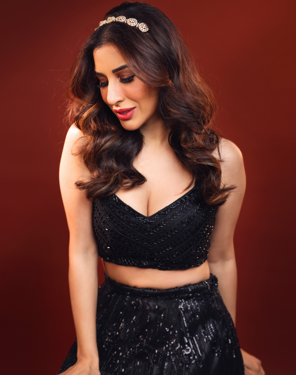 Midnight Elegance Lehenga – NAV DURGA CREATION